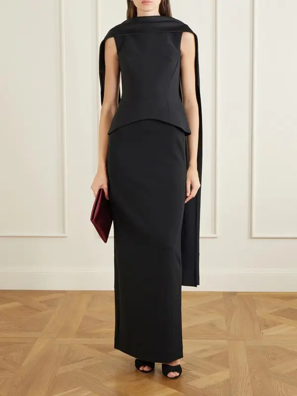 Solace London Annie Gown - Black