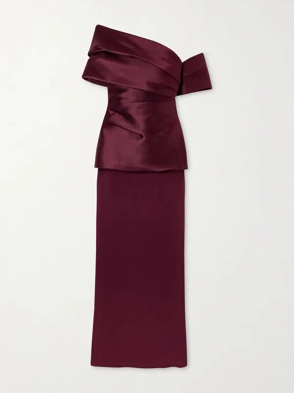 Solace London Lucine Off-the-shoulder Gown - Purple