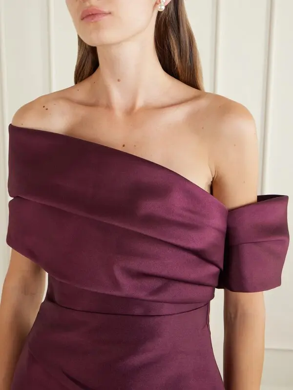 Solace London Lucine Off-the-shoulder Gown - Purple