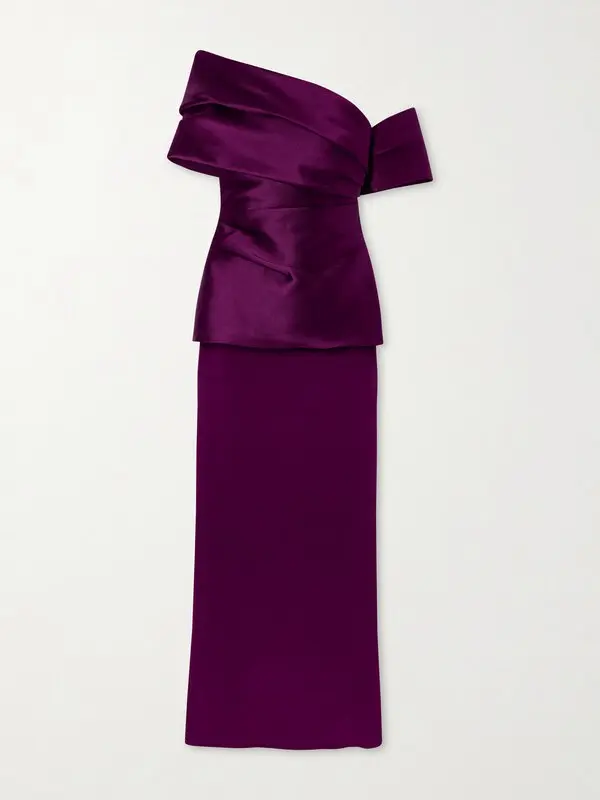 Solace London Lucine Off-the-shoulder Gown - Purple