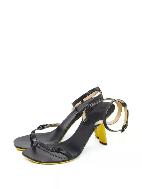 Loewe Petal Ankle-strap Heeled Sandals - Black