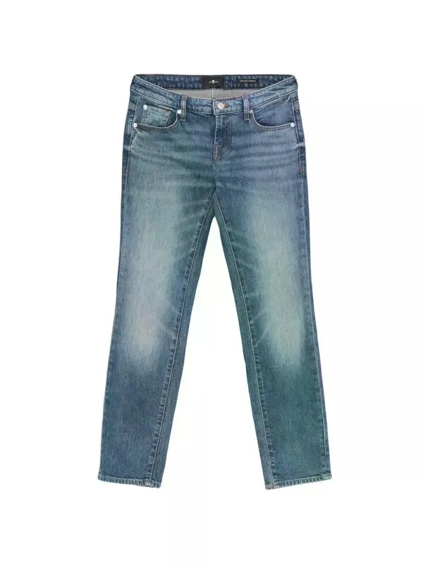 7 For All Mankind Faded Five-pocket Jeans