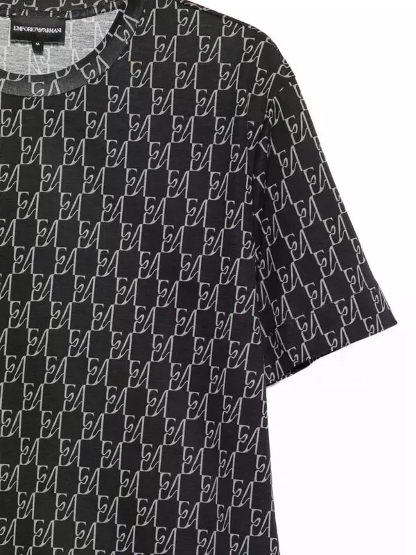 Emporio Armani Monogram-print Short-sleeve T-shirt