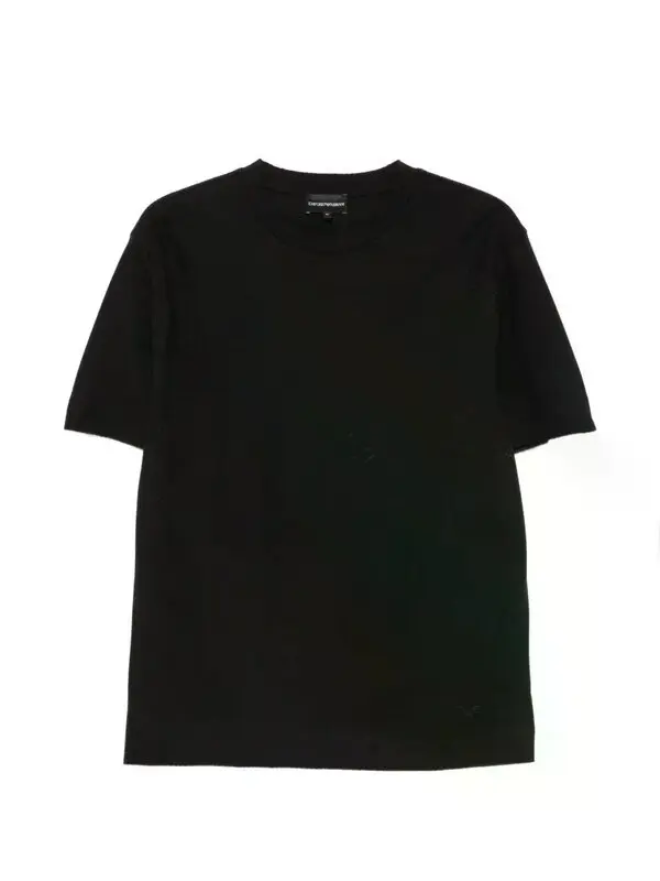 Emporio Armani Chevron-pattern T-shirt - Black