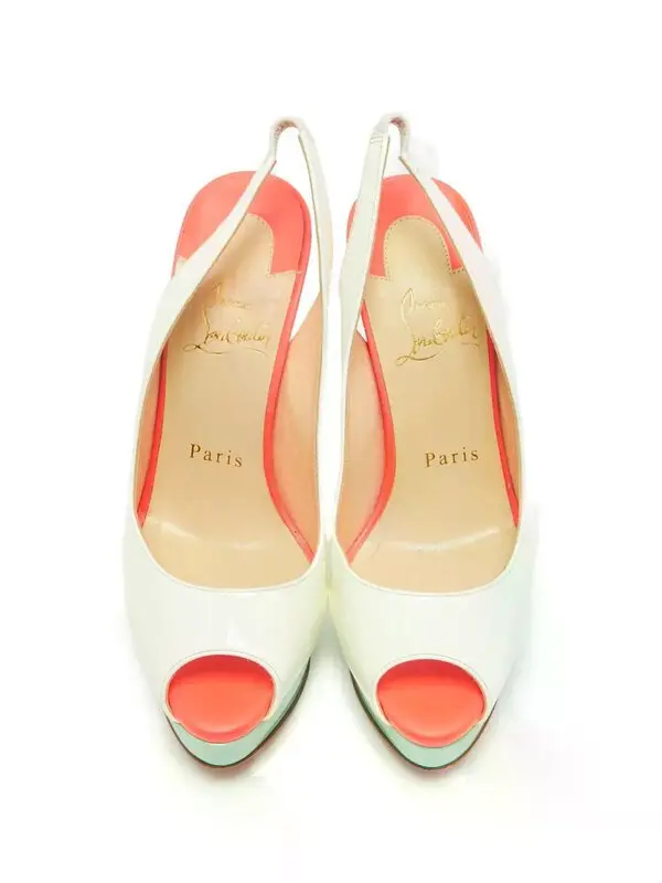 CHRISTIAN LOUBOUTIN Lady Peep Platform Sandals - White