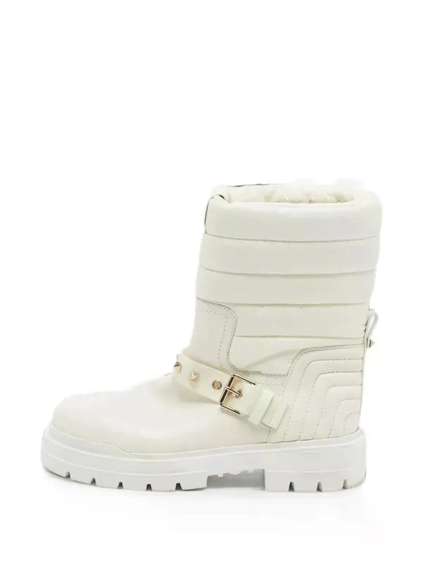 Valentino Garavani Rockstud Biker Boots - Neutrals