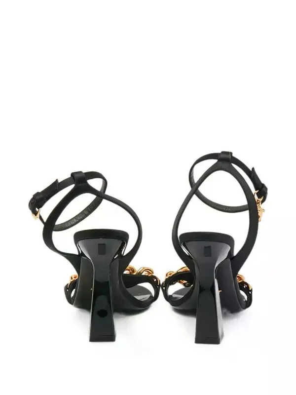 Versace Medusa Satin Heeled Sandals