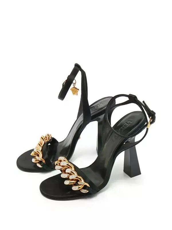 Versace Medusa Satin Heeled Sandals