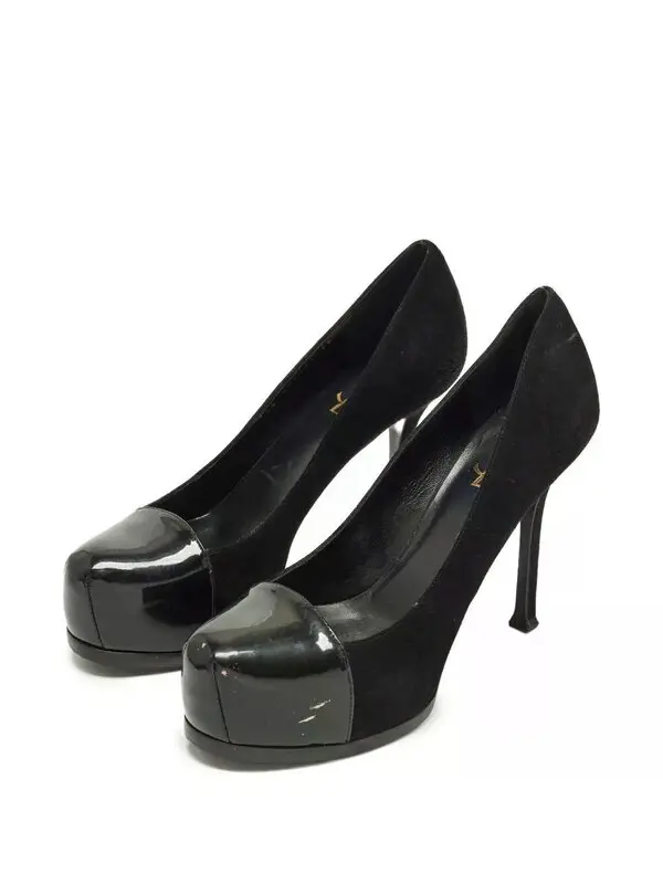 Saint Laurent Tribtoo Platform Heeled Pumps - Black