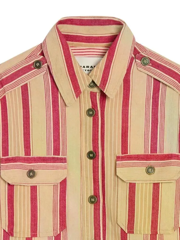 MARANT ETOILE Striped Epaulette Shirt