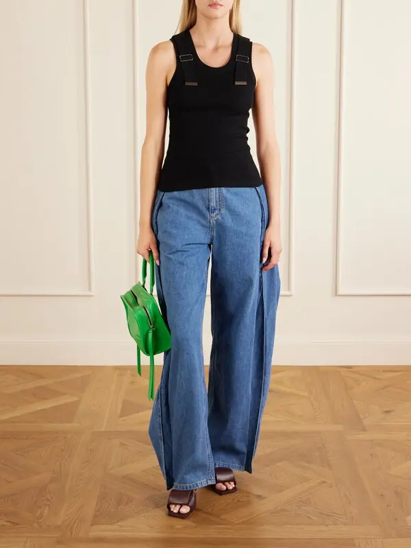 Loewe Appliquéd Ribbed Cotton-blend Tank