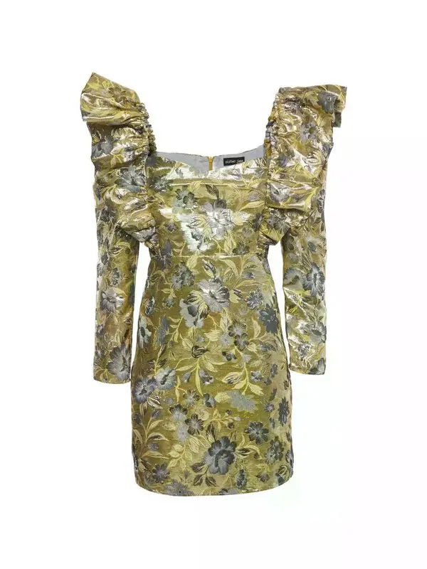 424 Floral-pattern Jacquard Mini Dress