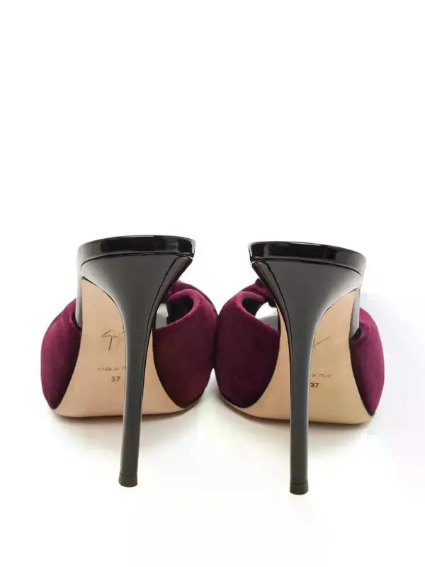 GIUSEPPE ZANOTTI Knotted Velvet Stiletto Sandals
