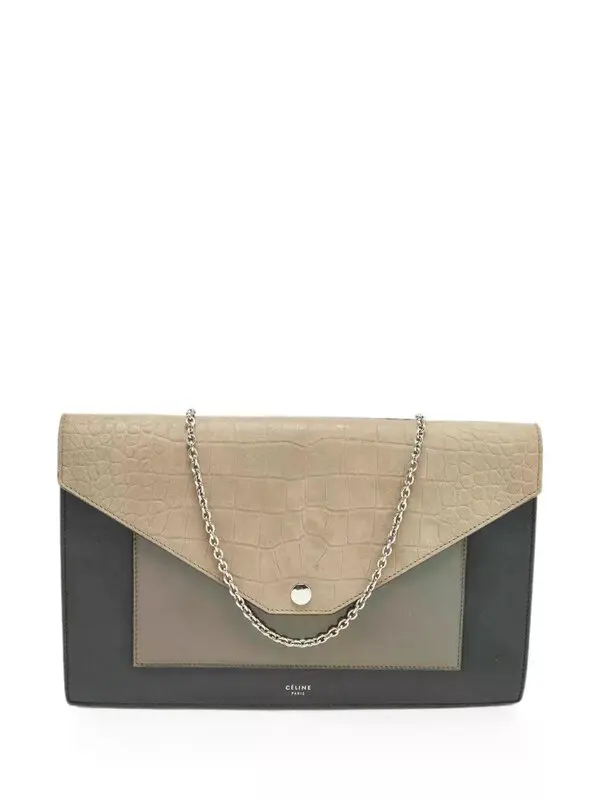 Celine 2017 Crocodile-effect Clutch Bag