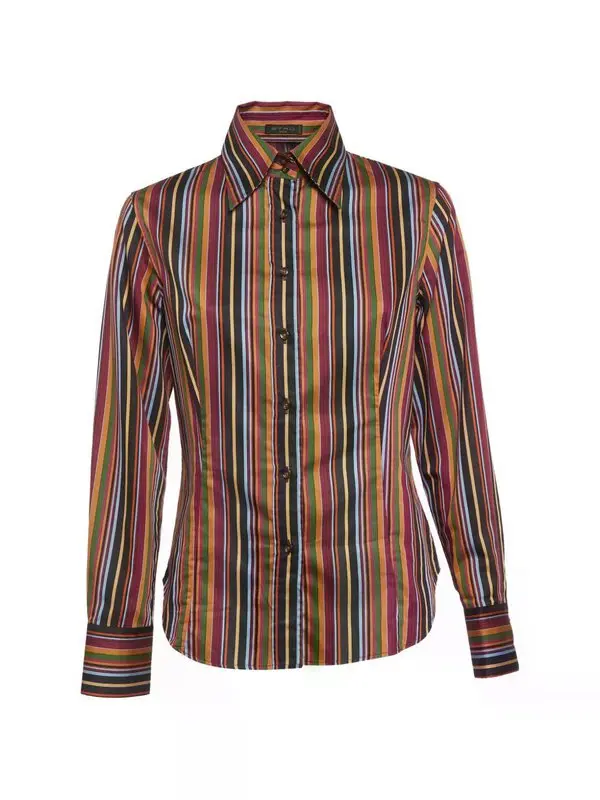 Etro Striped Long-sleeve Shirt - Black