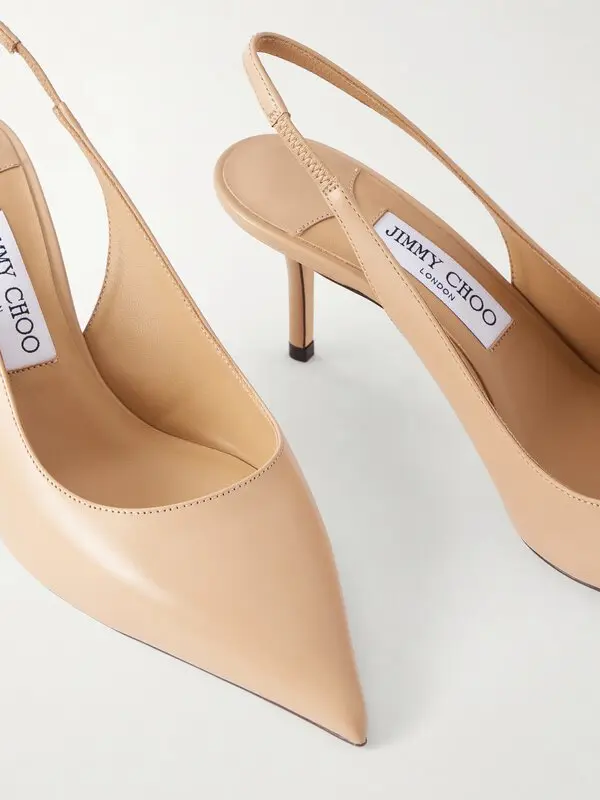 JIMMY CHOO Love 65 Leather Slingback Pumps