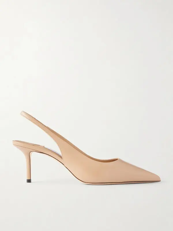JIMMY CHOO Love 65 Leather Slingback Pumps - Pink