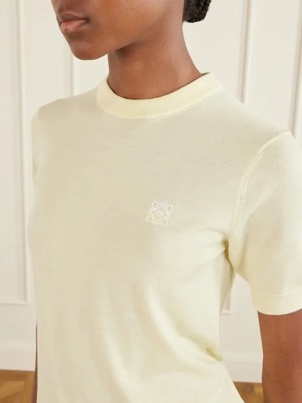 Loewe Anagram Embroidered Wool-blend Sweater