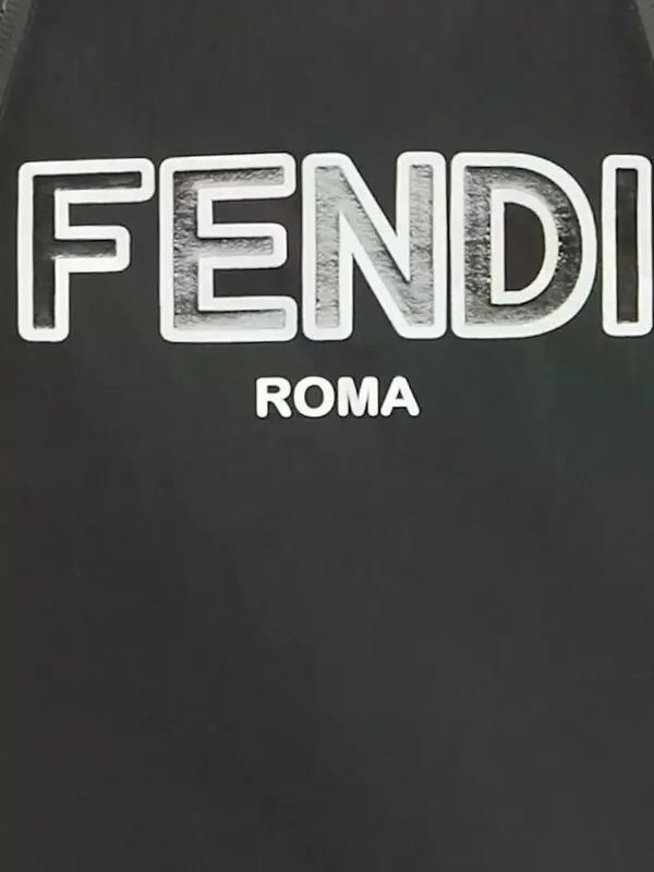 Fendi Roma Logo Print High Neck Ski Top