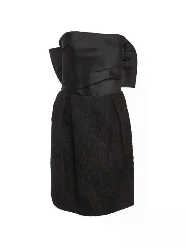 LANVIN Bow Detail Strapless Midi Dress