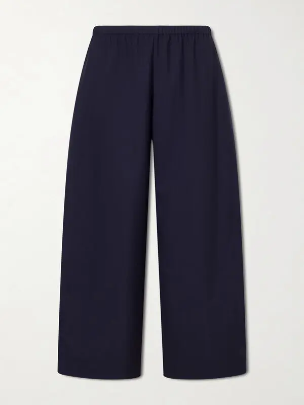 Khaite Roma Wool Wide-leg Pants - Blue