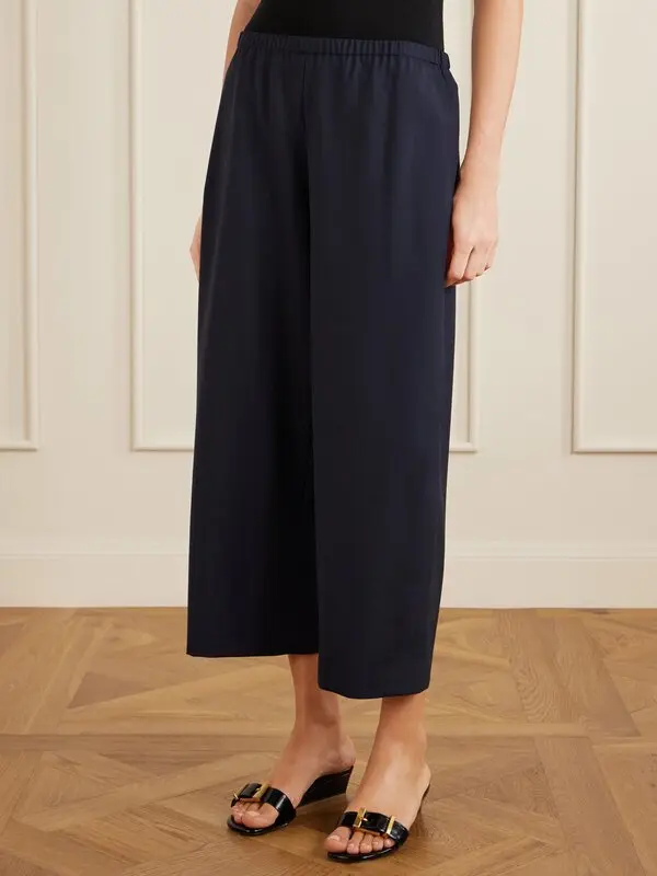 Khaite Roma Wool Wide-leg Pants - Blue