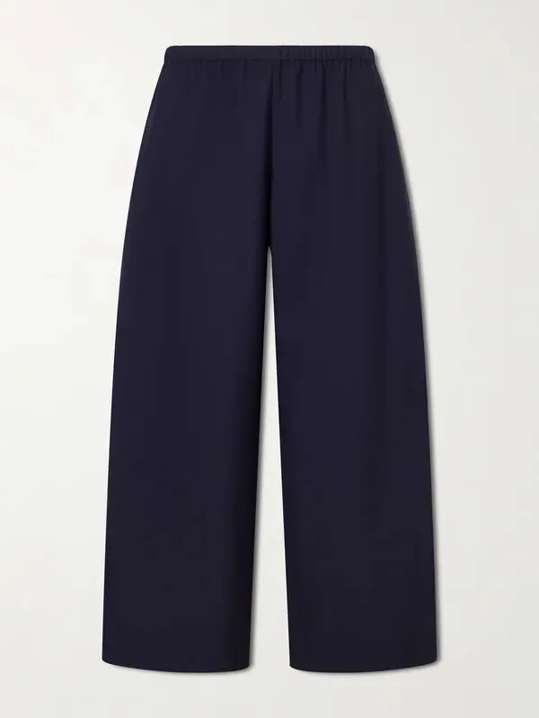 Khaite Roma Wool High-waist Wide-leg Pants