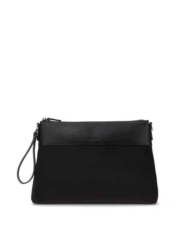 Boggi Milano Logo Strap Clutch Bag - Black