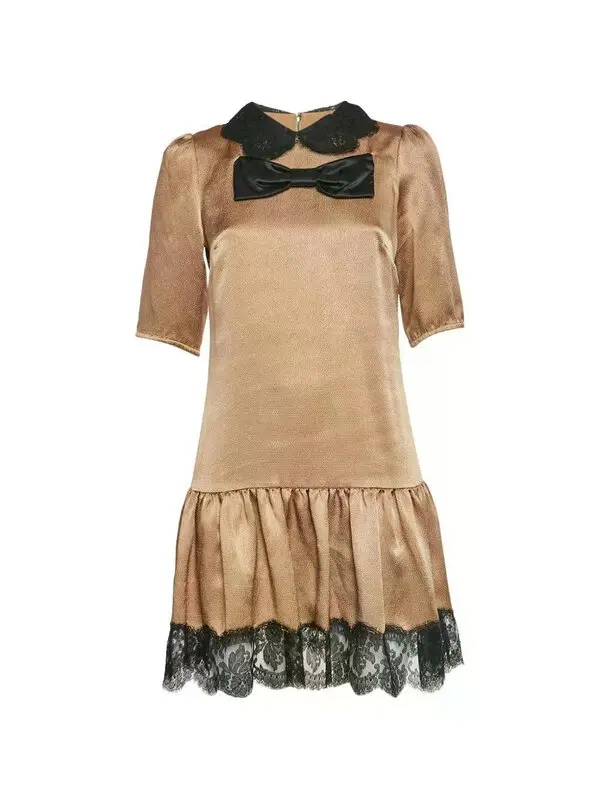 Dolce & Gabbana Lace Trim Mini Dress