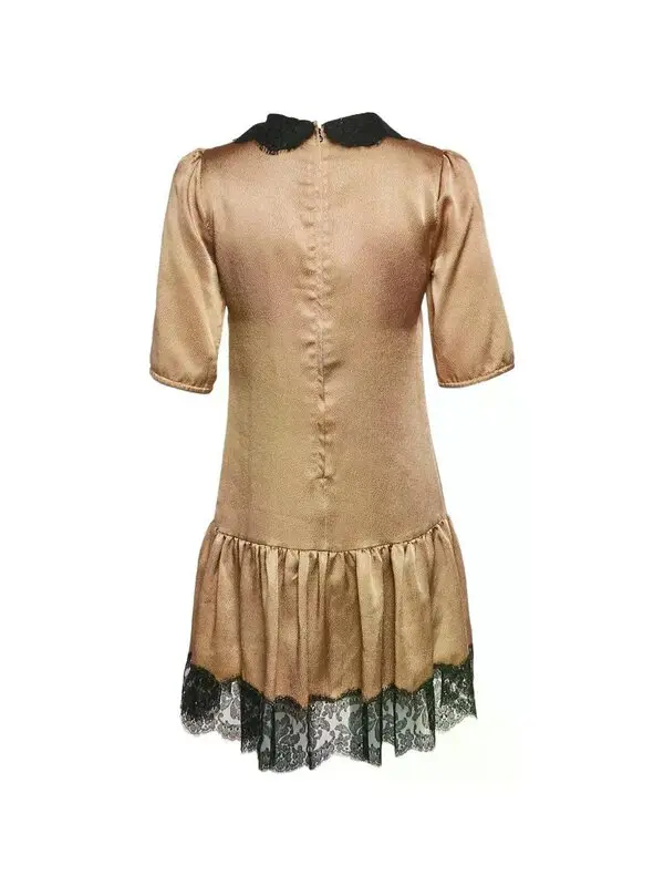 Dolce & Gabbana Lace Trim Mini Dress
