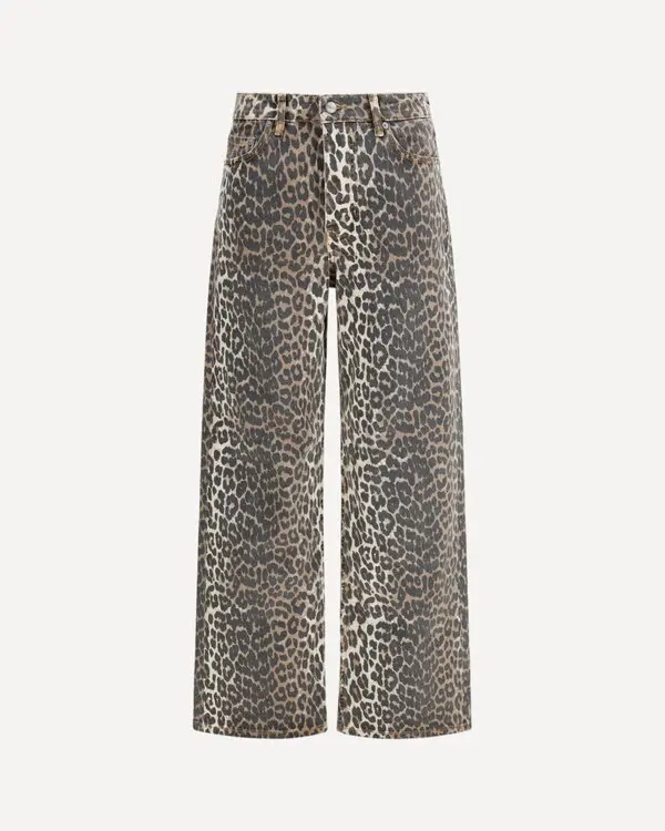 GANNI Animal Print Jeans - Multicolour