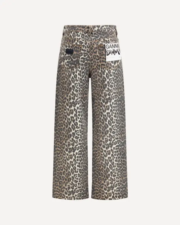 GANNI Animal Print Jeans