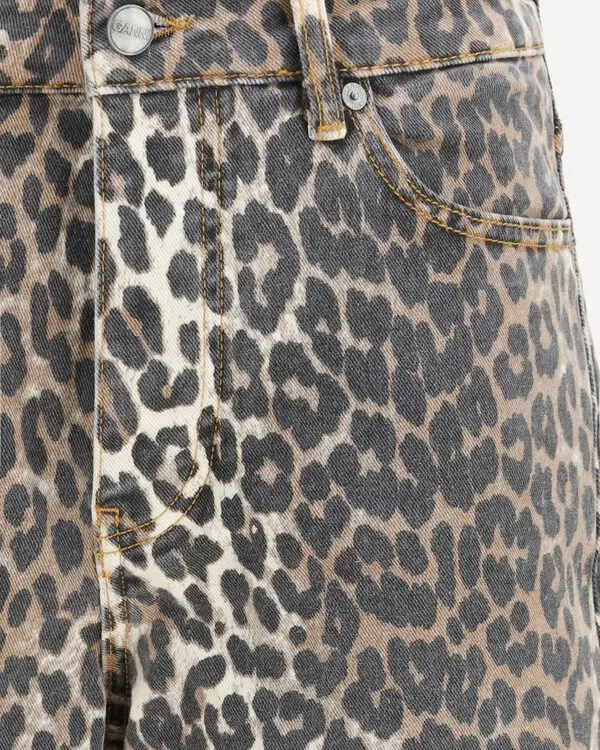 GANNI Animal Print Jeans