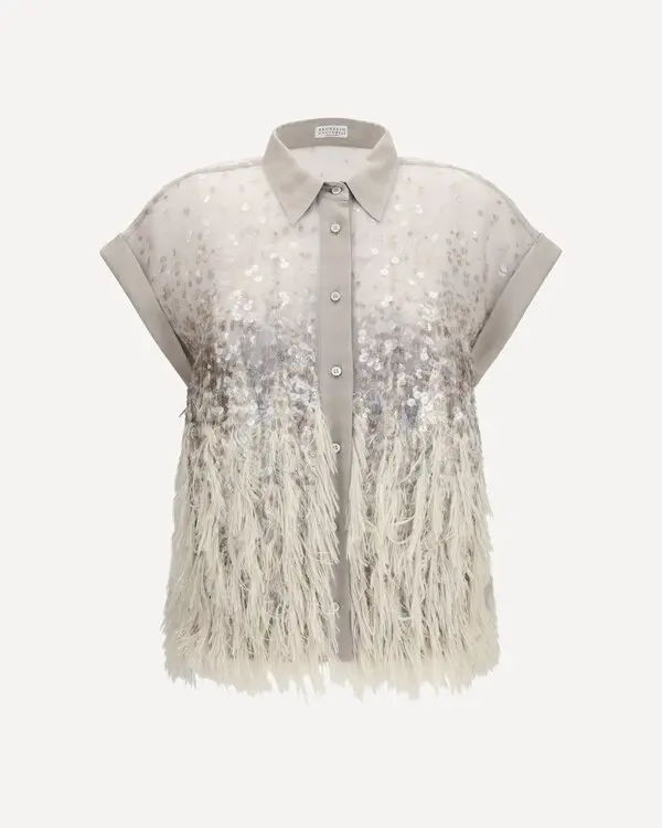 Brunello Cucinelli Fringe Shirt