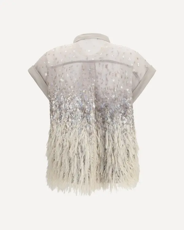 Brunello Cucinelli Fringe Shirt
