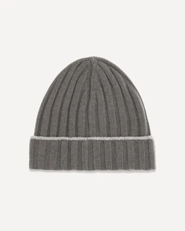 Brunello Cucinelli Cashmere Ribbed Beanie Hat
