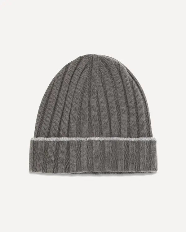 Brunello Cucinelli Cashmere Ribbed Beanie Hat
