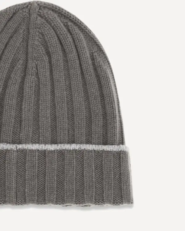 Brunello Cucinelli Cashmere Ribbed Beanie Hat