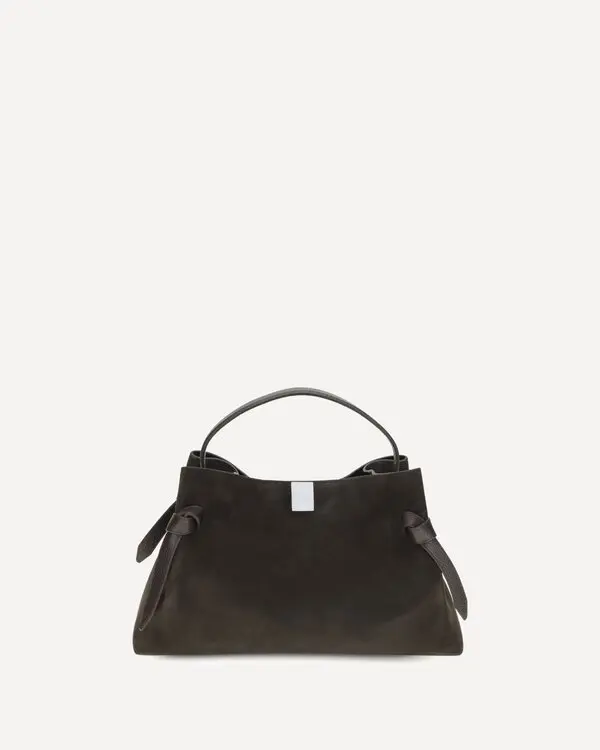 Yuzefi Gyoza Suede Shoulder Bag - Brown