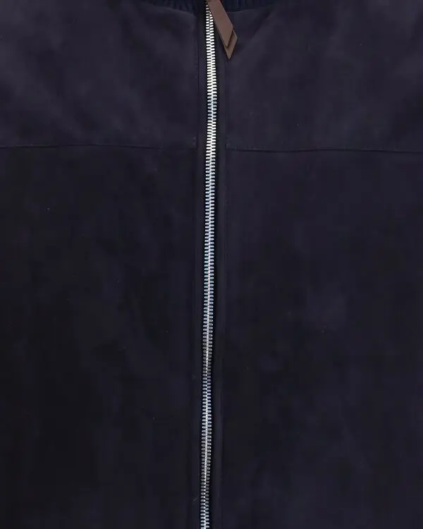 Brunello Cucinelli English Knit Zip-up Jacket With Hood - Blue