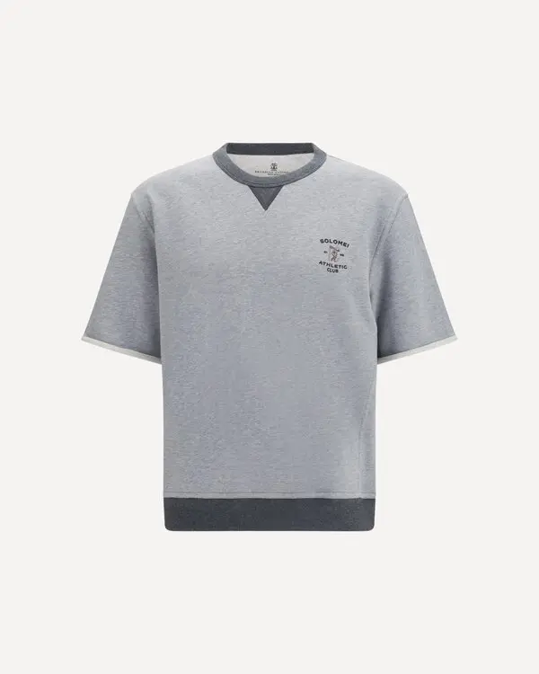Brunello Cucinelli Melange Fabric T-hirt - Grey