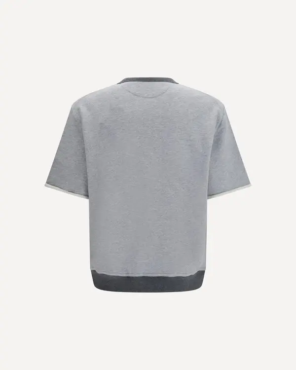 Brunello Cucinelli Melange Fabric T-hirt - Grey
