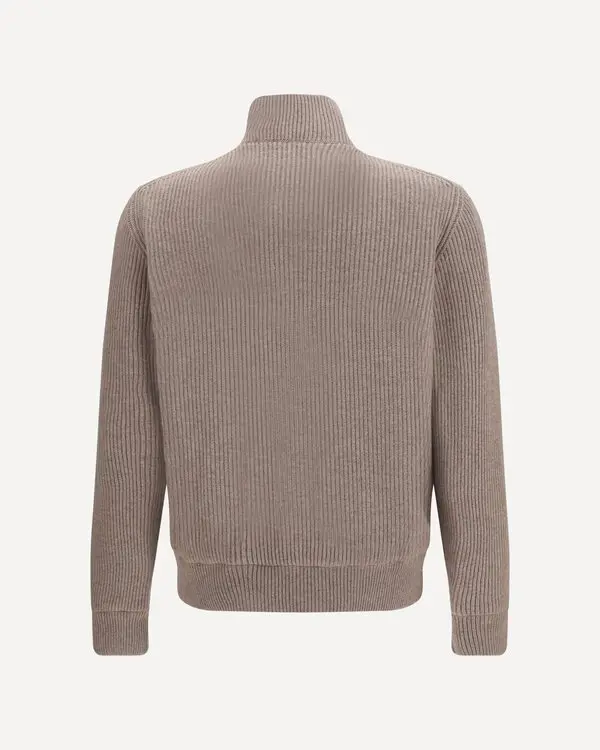 Brunello Cucinelli Suede And Cashmere Jacket - Beige