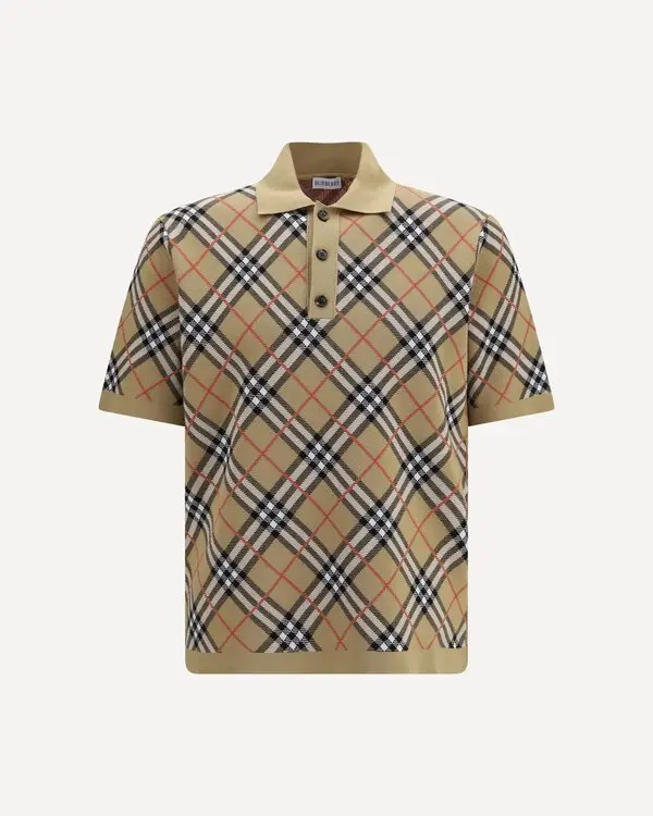 Burberry Check Cotton Bend Poo Shirt Mae