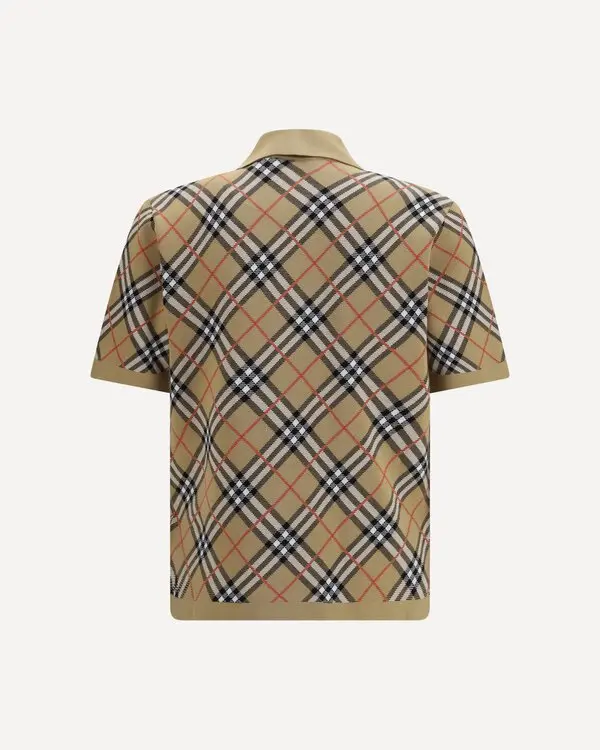Burberry Check Cotton Bend Poo Shirt Mae