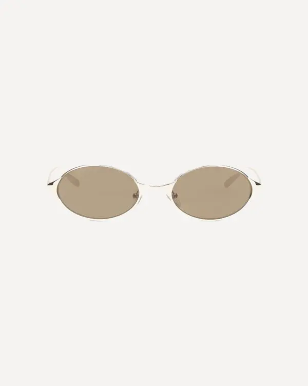 Alexander McQueen Neo Oval Sunglasses - Gold