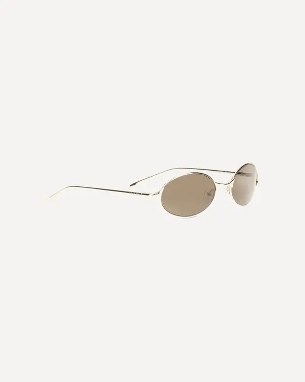 Alexander McQueen Neo Oval Sunglasses - Gold