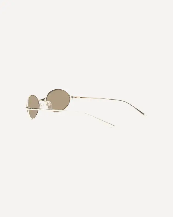 Alexander McQueen Neo Oval Sunglasses - Gold