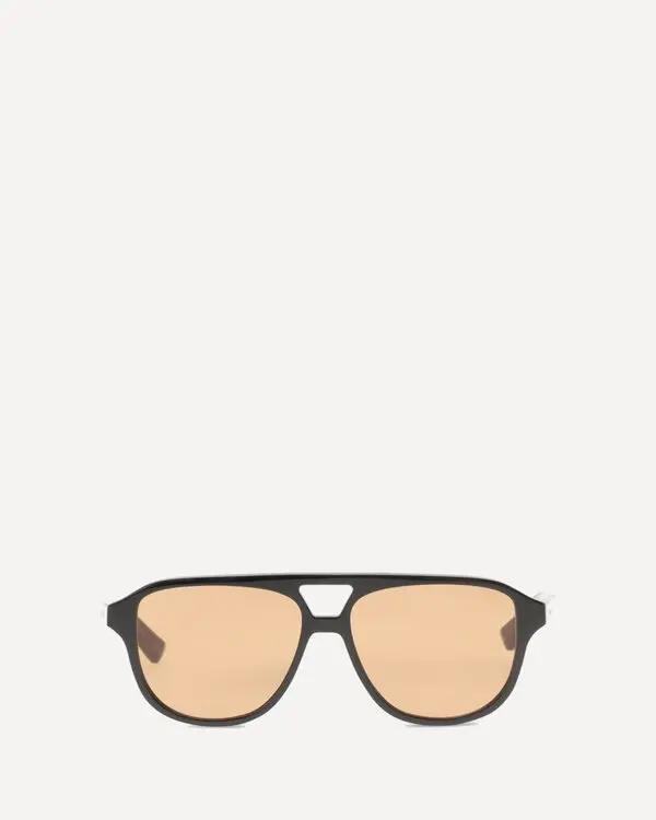 Alexander McQueen Signature Essentials Aviator Sunglasses - Brown