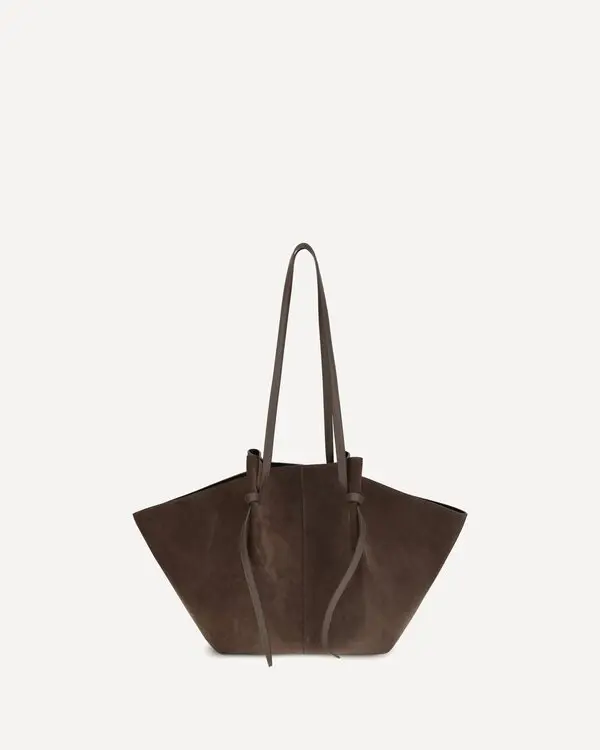 Yuzefi Mochi Large Suede Shoulder Bag - Brown